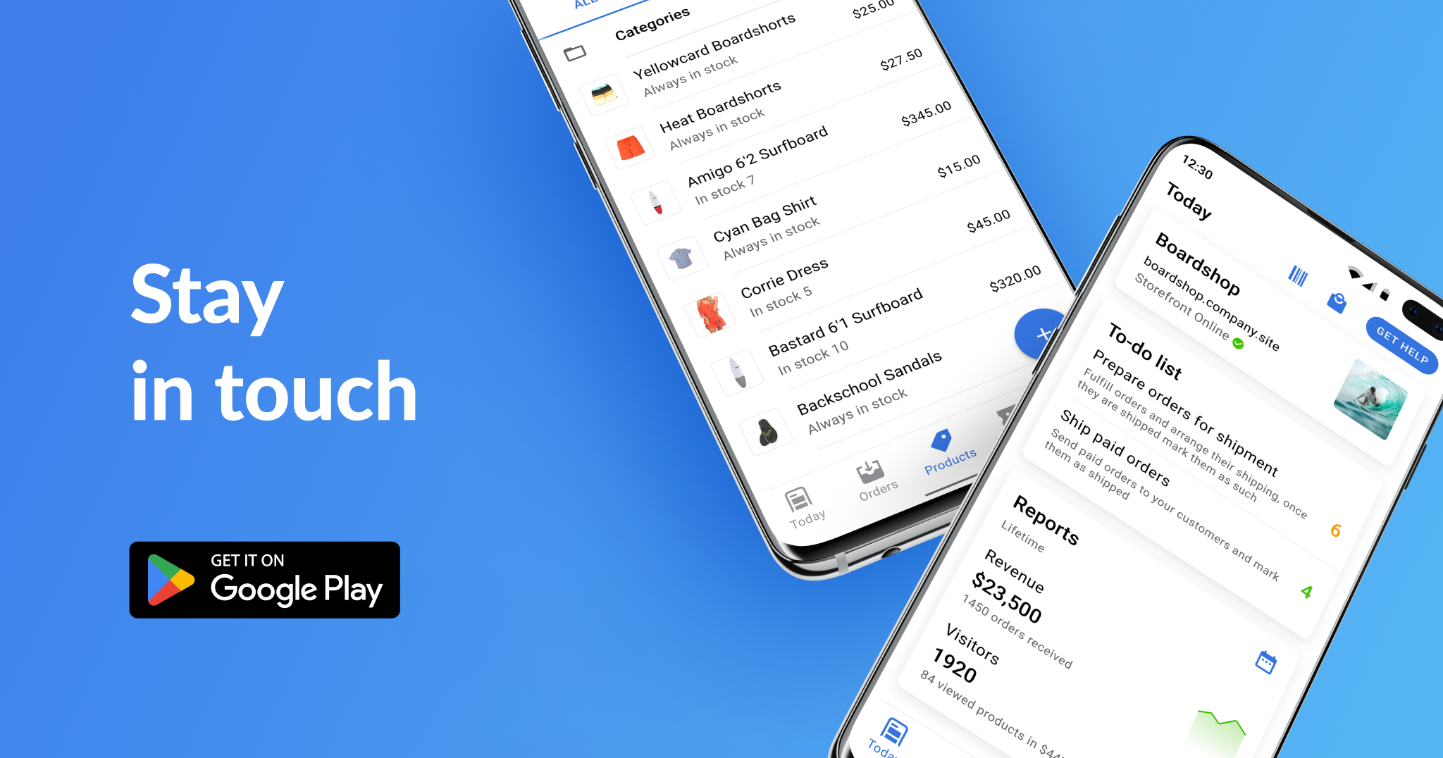 Store Management App for iOS and Android